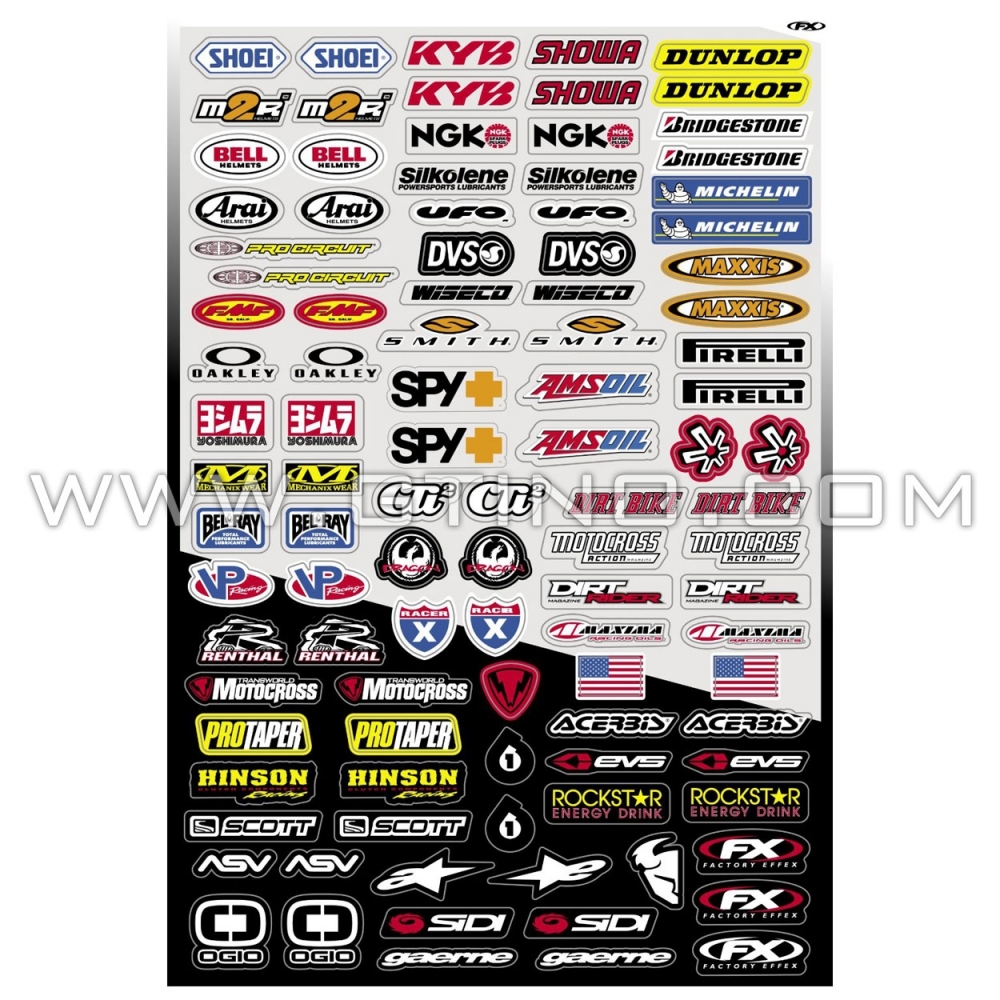 Planche Stickers - Micro Logos by FACTORY EFFEX - GTINO